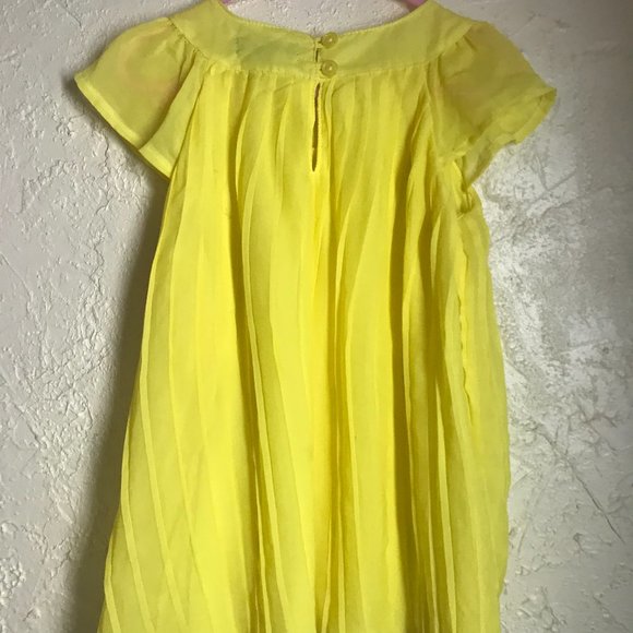 George | Dresses | George Bright Yellow Pleated Dress Size 45 | Poshmark